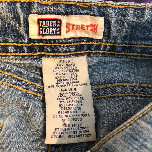 Faded Glory | Bottoms | Faded Glory Stretch Light Wash Flare Jeans Sz 8 ...